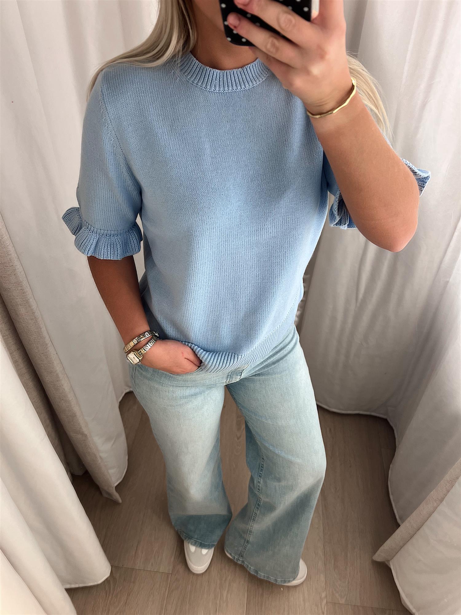 Ane Mone - Colette Pullover - Light Blue – Hos Josefine