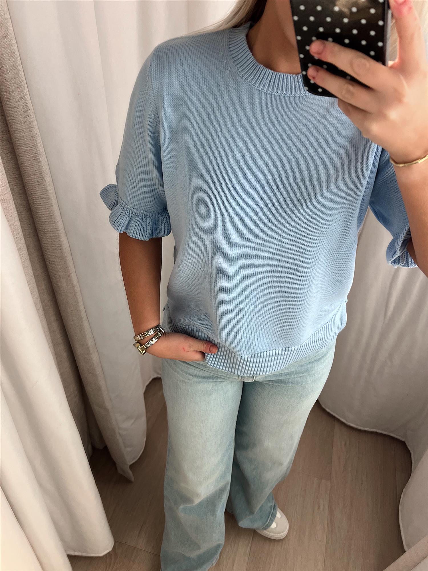 Ane Mone - Colette Pullover - Light Blue – Hos Josefine