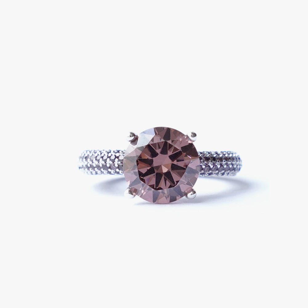 Izabel Display - Mega Circle Ring - Brown Silver – Hos Josefine