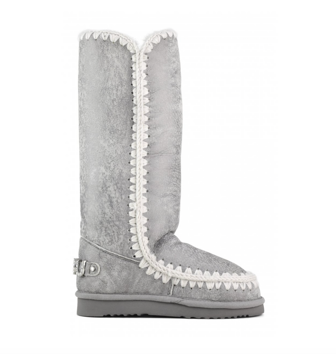 MOU - Eskimo 40 Rhinestone Logo - Silky Silver – Hos Josefine